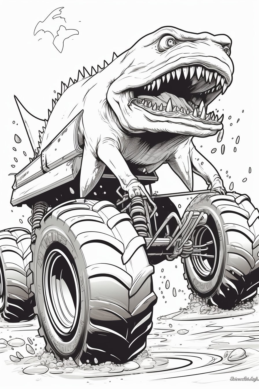 20 Monster Truck Coloring Pages Monster Truck Printables - Etsy