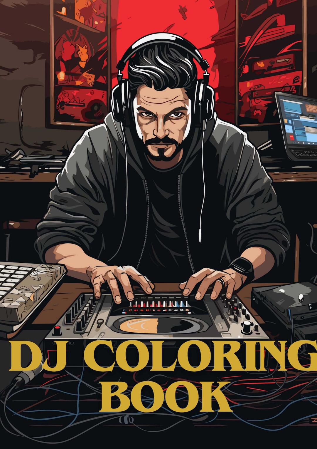 25 DJ, Hip Hop Music Coloring Pages,edm, Trance, House Music Printable ...