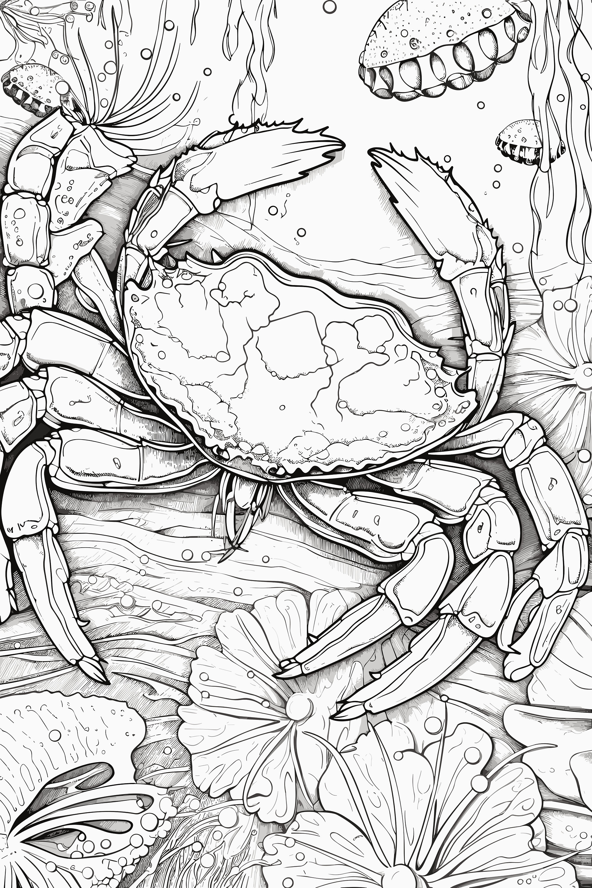 Set of 30 Sea Animal Coloring Pages, Underwater Creatures Coloring Book ...