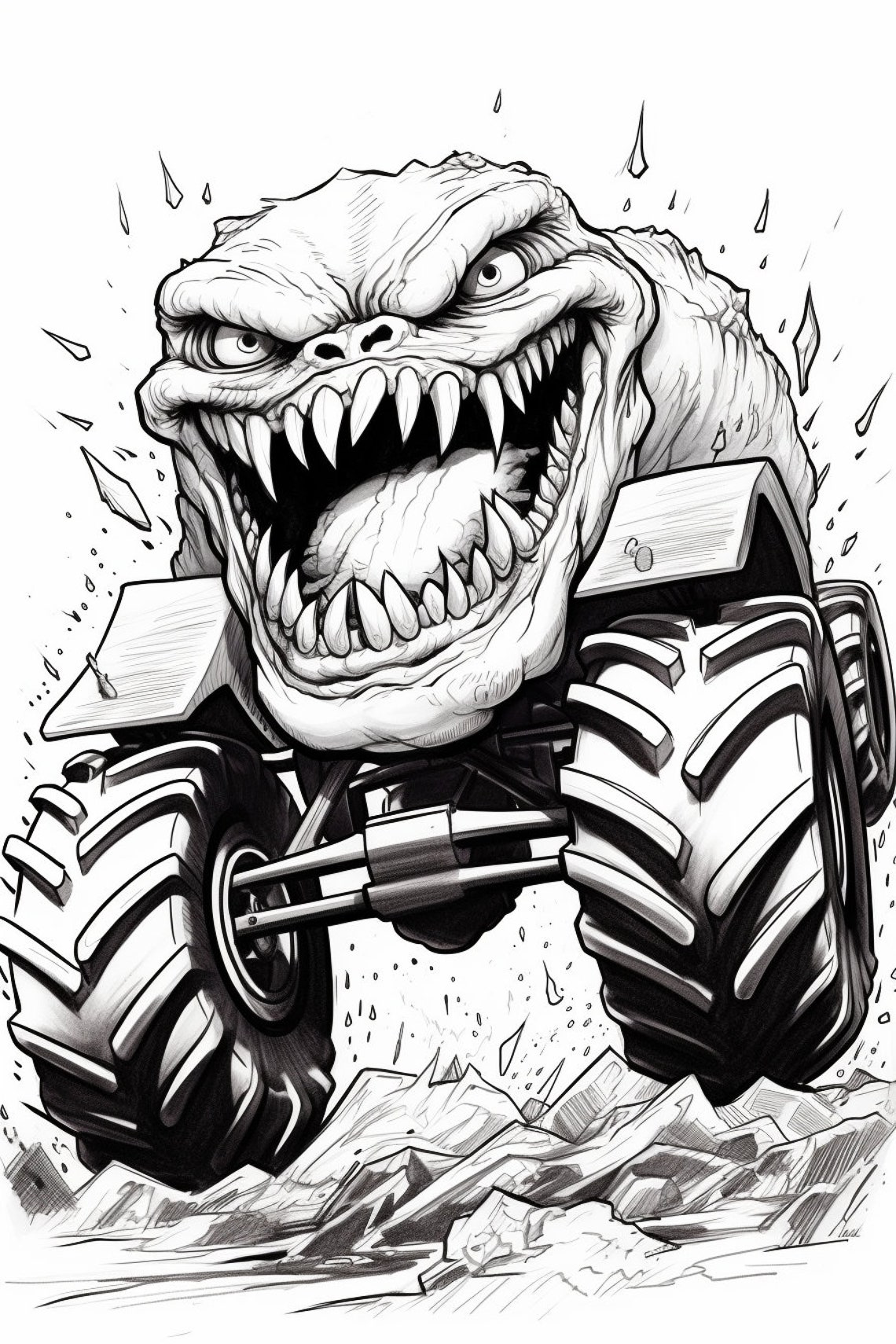 20 Monster Truck Coloring Pages Monster Truck Printables - Etsy