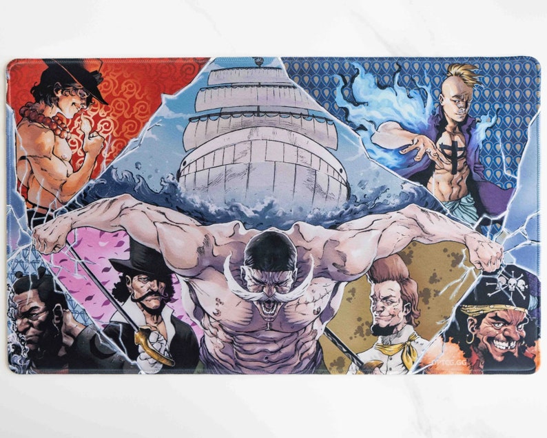Fractured Crew One Piece TCG Playmat by OPTCG Featuring the Whitebeard ...