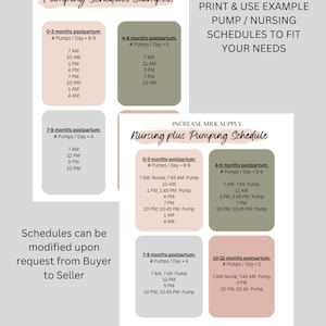 Breastfeeding and Pumping Log WITH Example Schedules & BONUS - Etsy