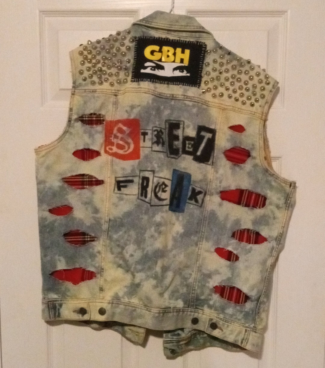 STREETFREAK Denim Studded Vest - Etsy