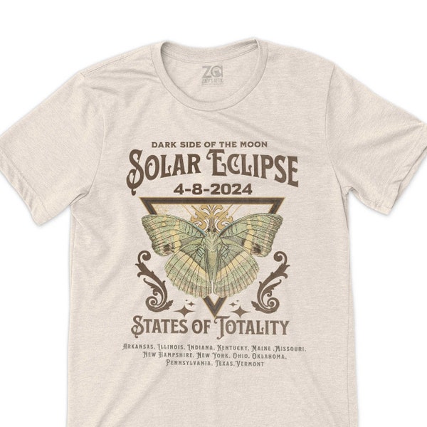 Solar Eclipse Shirt With Butterfly - Etsy