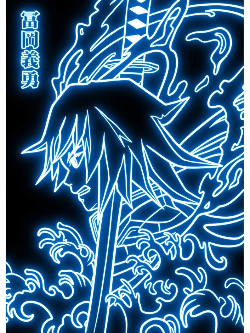 Demon Slayer Neon Poster Classic Wall Art Retro Wall Decor High Quality ...