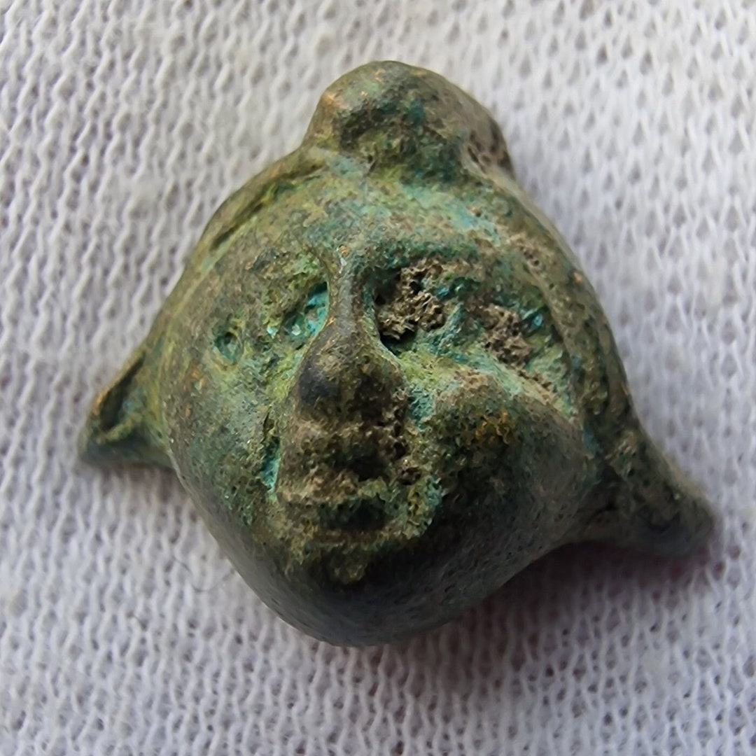 Ancient Roman Bronze Mask Mount - Etsy