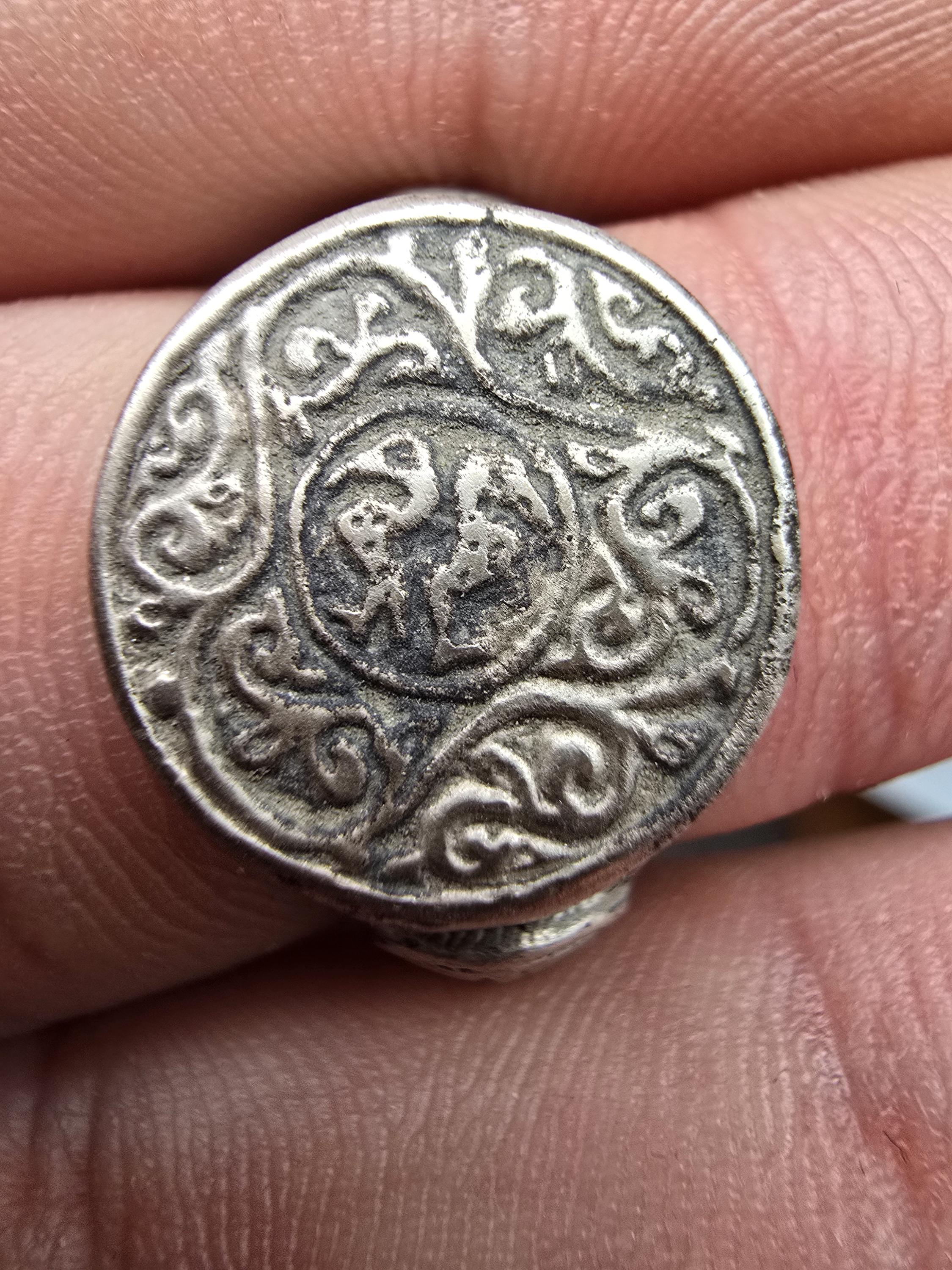 Medieval Silver Seal Ring , Two Ravens - Etsy