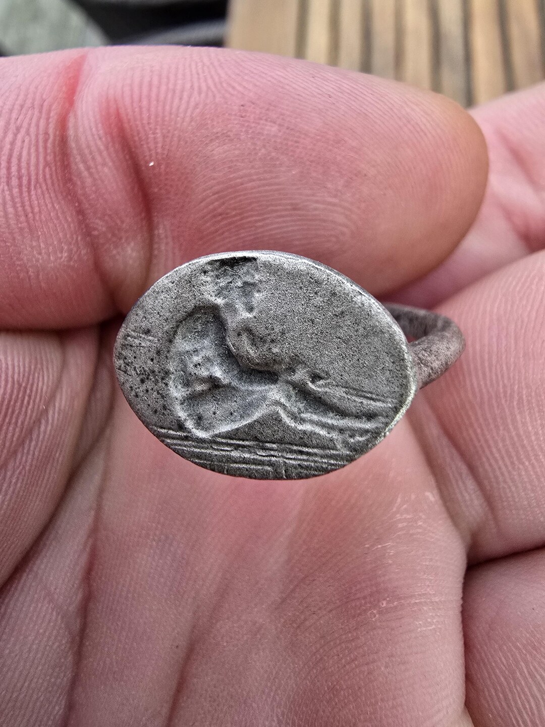 Ancient Greek Silver Seal Ring - Etsy