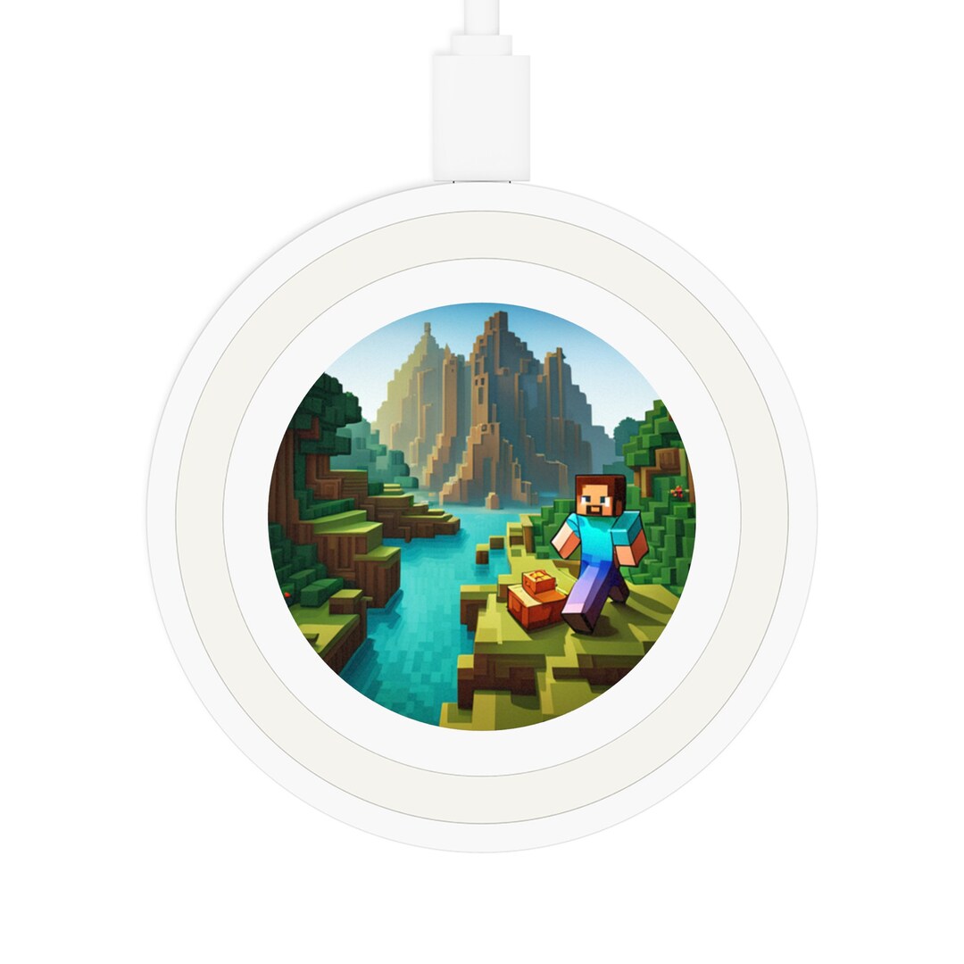Minecraft Steve Wireless Charging Pad - Etsy