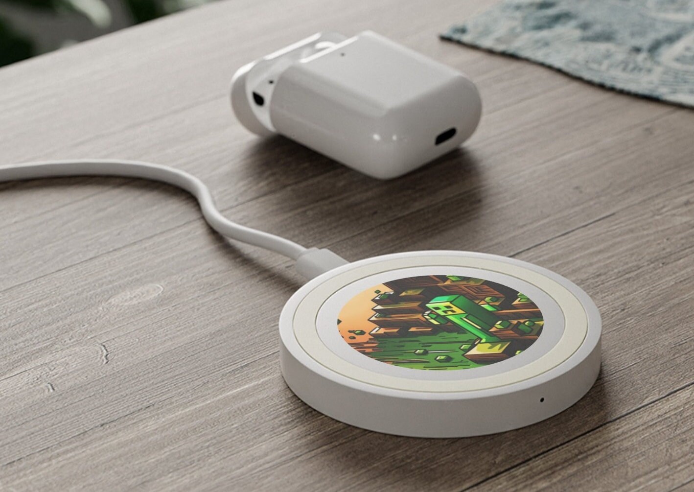 Minecraft Creeper Wireless Charging Pad - Etsy