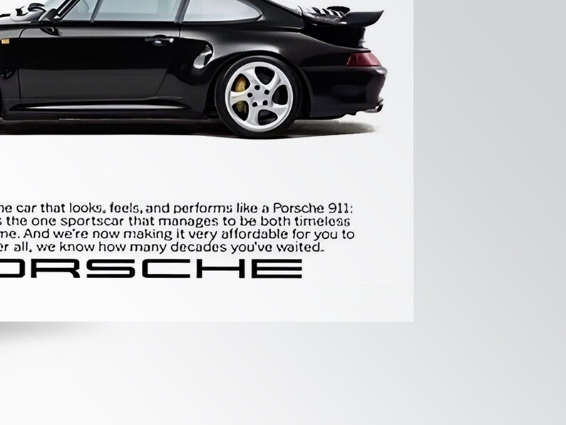 Porsche Vintage AD Advert Poster Airline Food Car Poster Framed A4 A3 ...