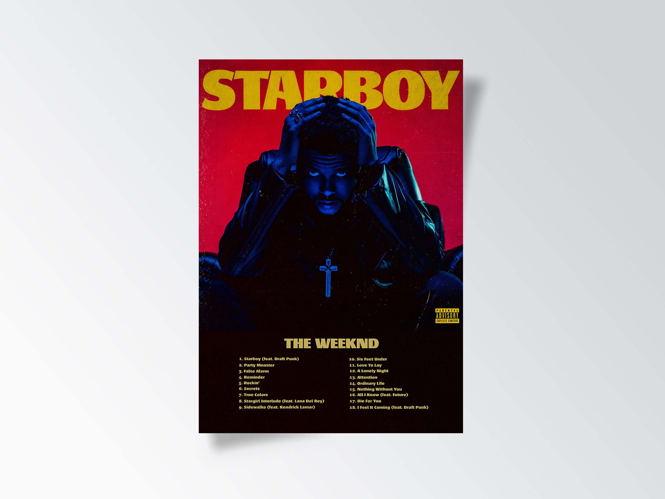 The Weeknd Starboy Fan Art Album Poster the Weekend Fan Art Music Indie ...