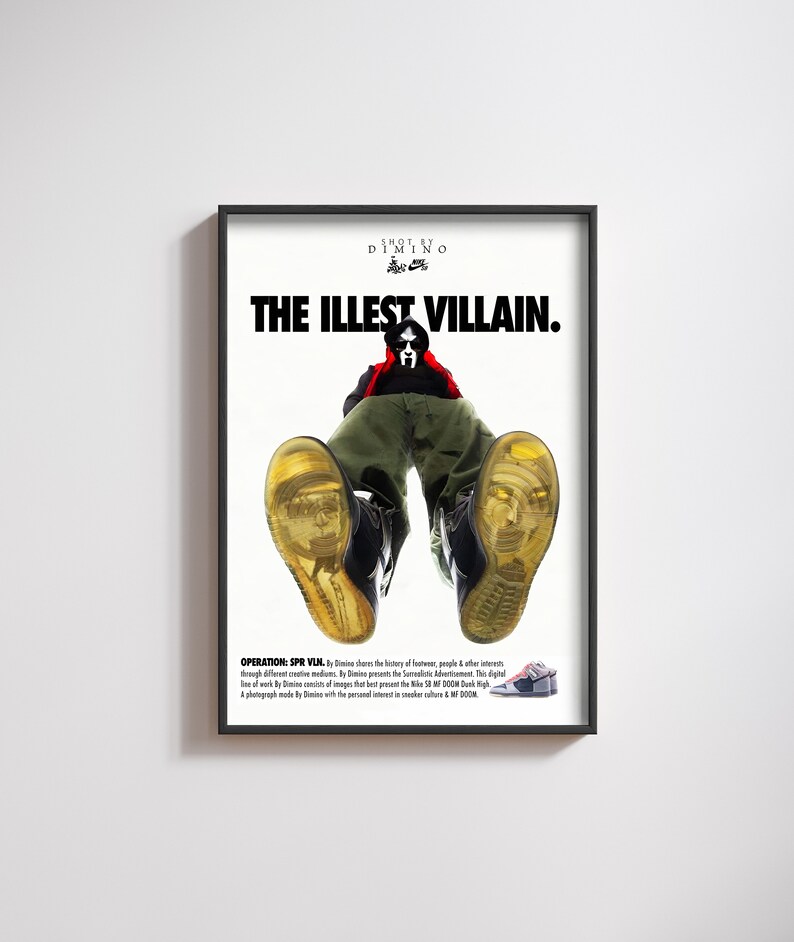 MF Doom Illest Villian All Caps Poster Dooms Day Hip-hop Rap Hip-hop ...