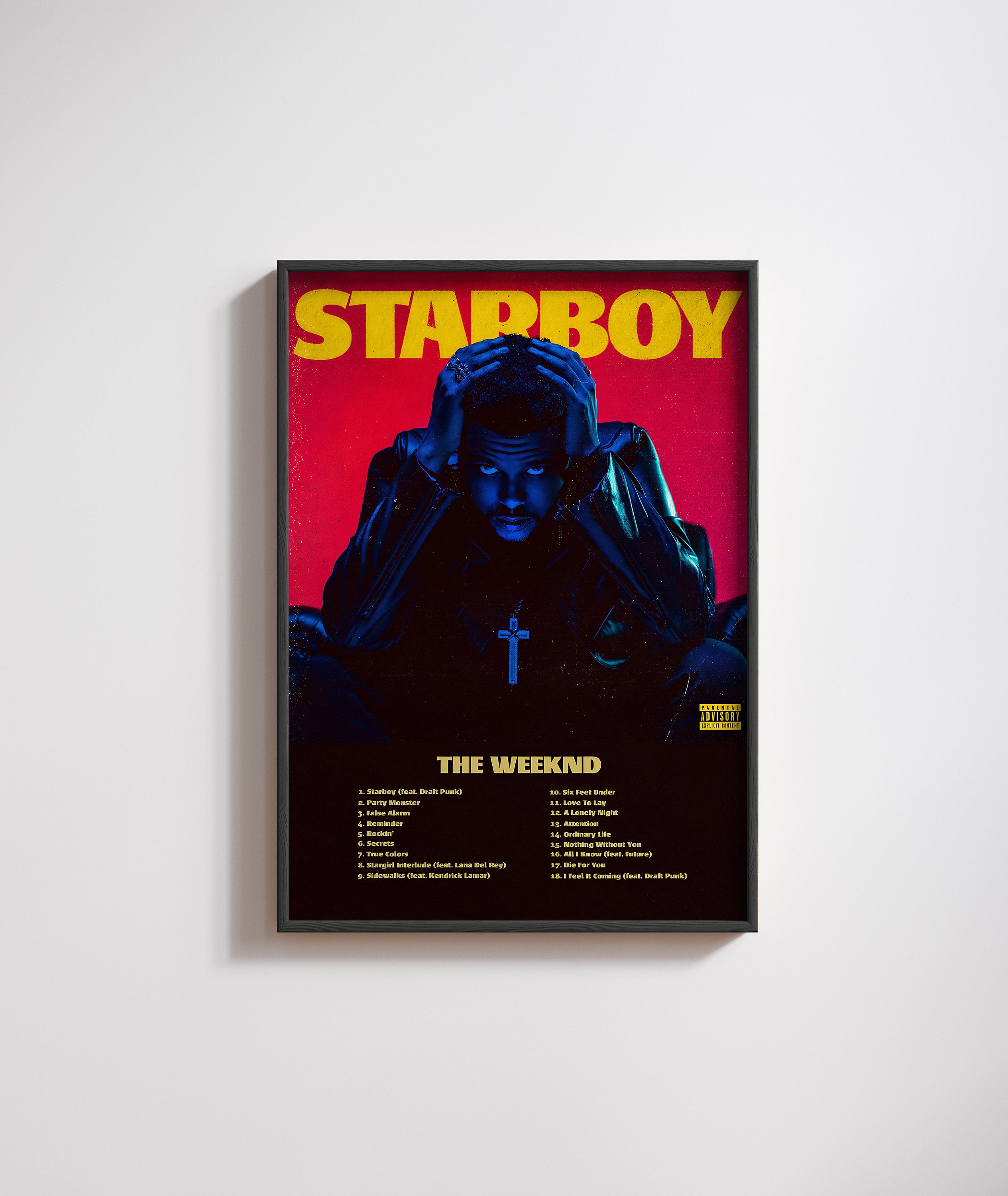 The Weeknd Starboy Fan Art Album Poster the Weekend Fan Art Music Indie ...