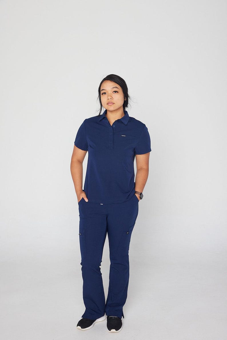 Y.A.V.A.R Collection Female Polo Scrub Top - Etsy