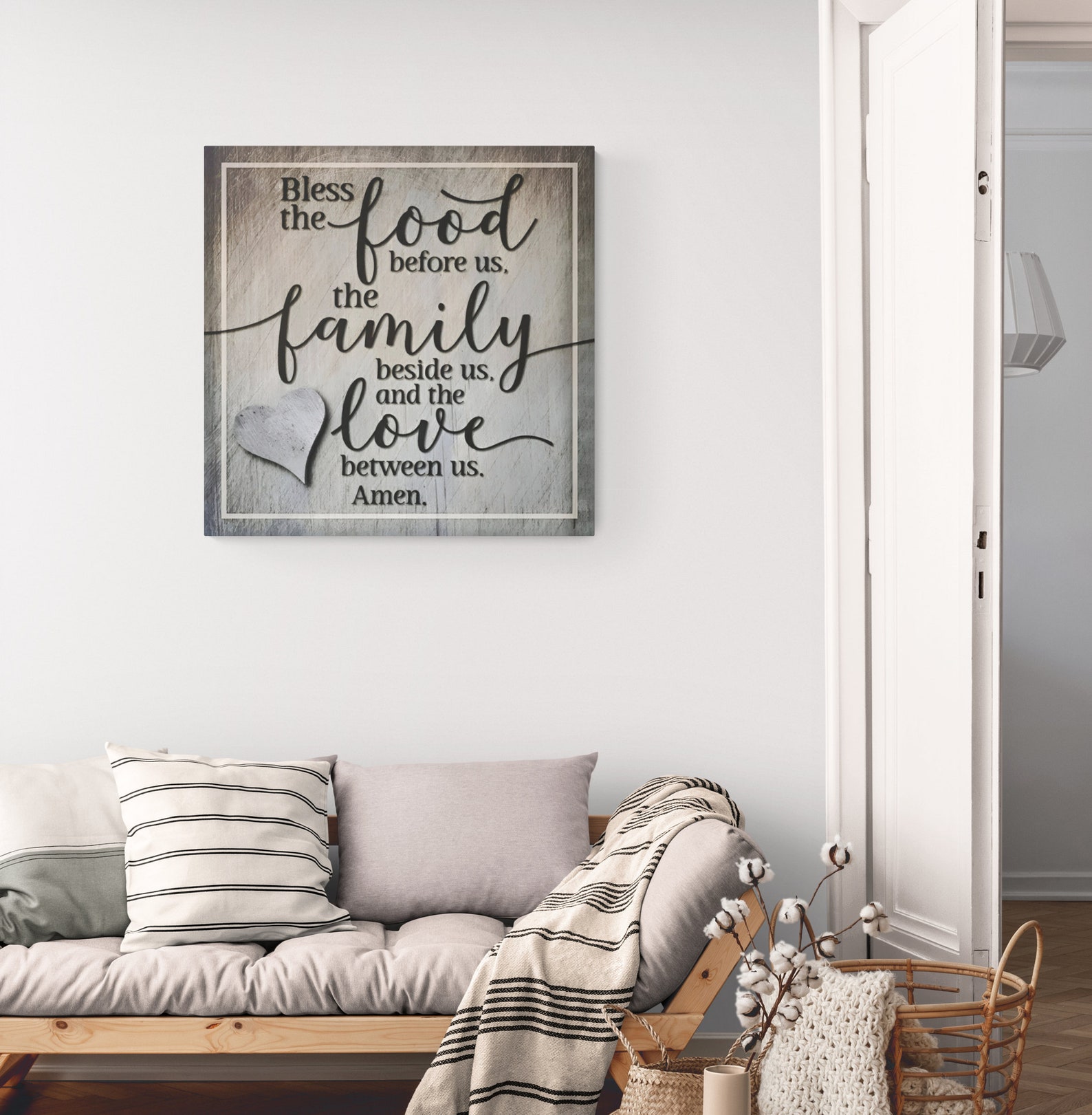 Bless the Food Before Us Inspirational Christian Kitchen Decor, Family ...
