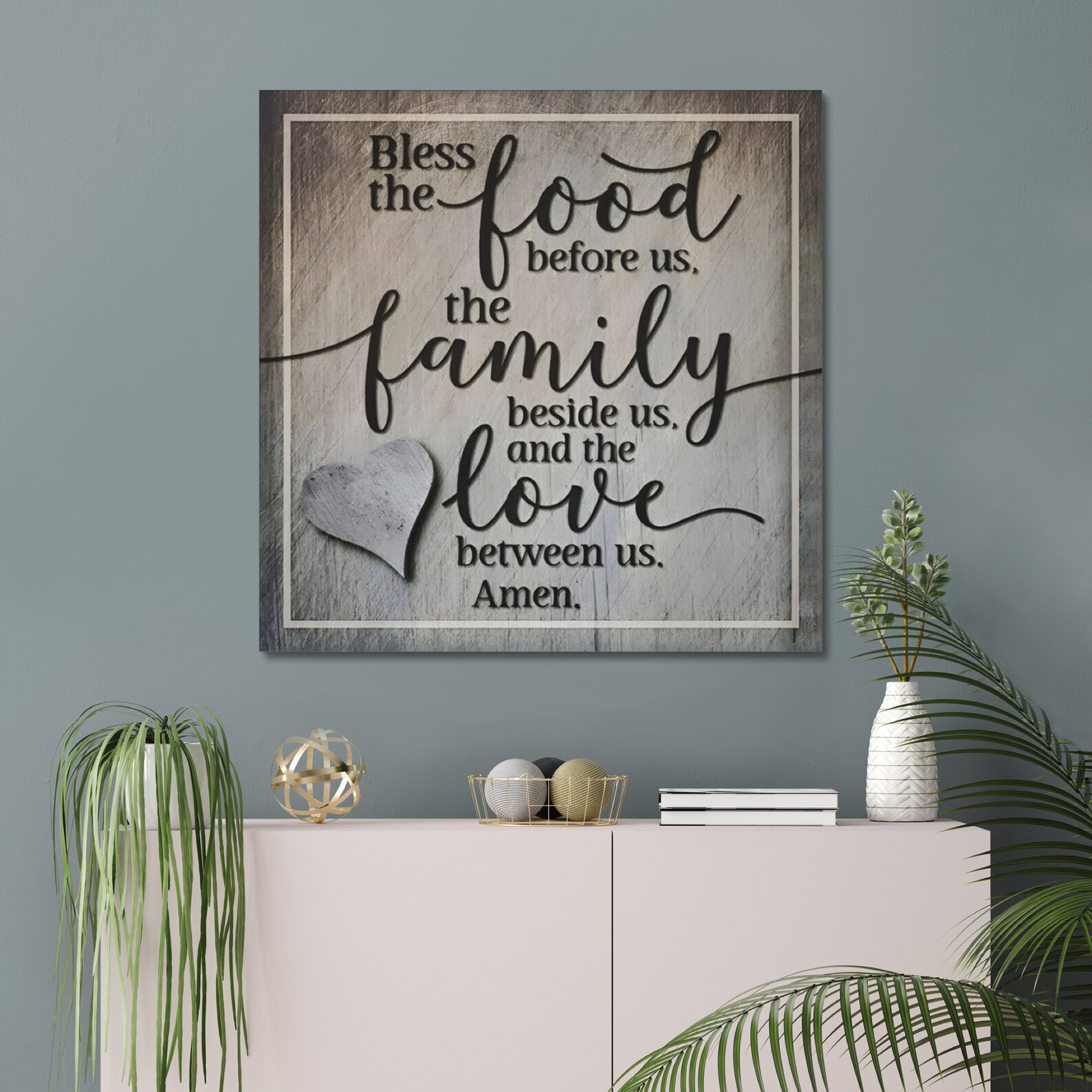 Bless the Food Before Us Inspirational Christian Kitchen Decor, Family ...