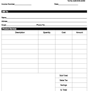 Invoice Template, PDF Adobe and Word Document, Easily Editable and ...