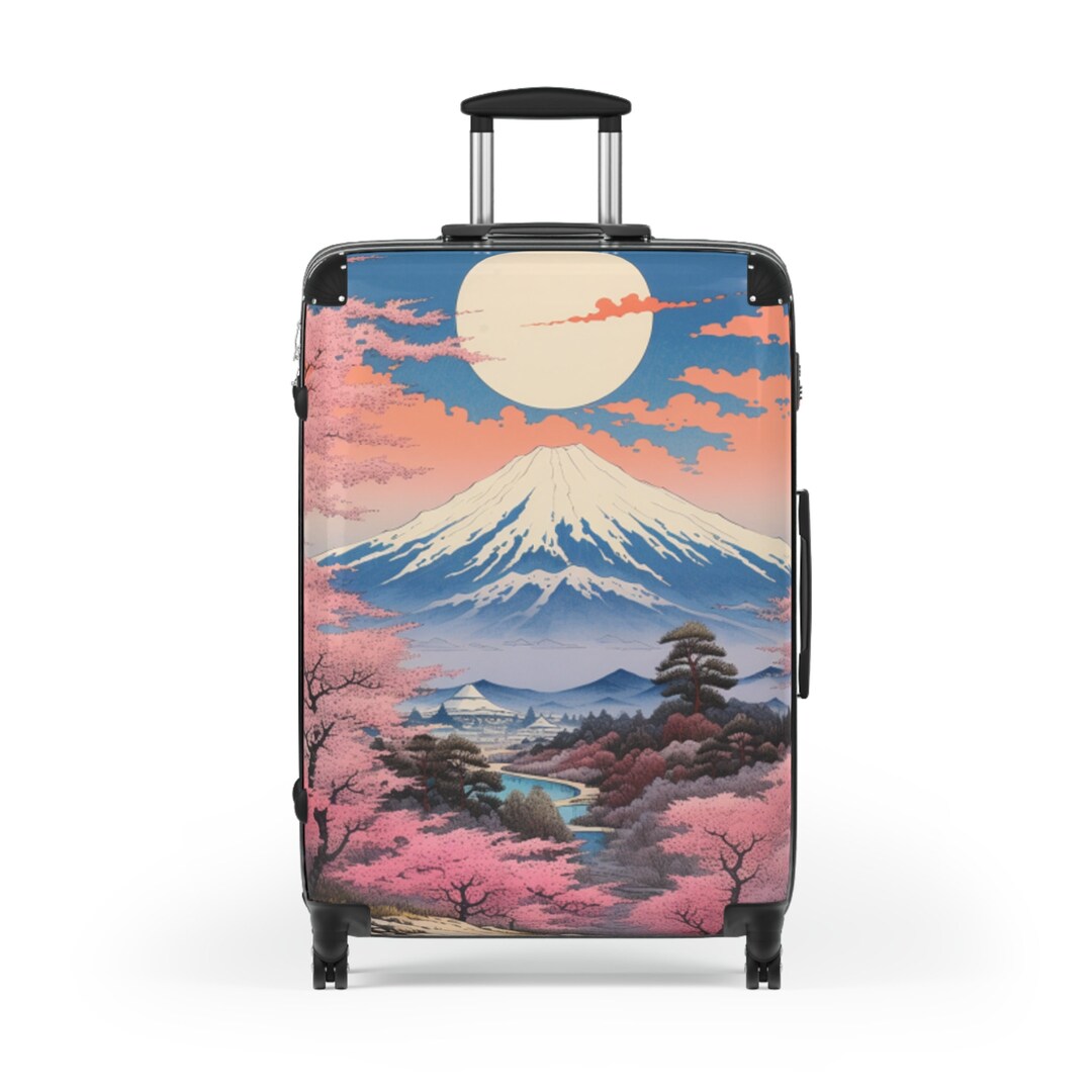 Cherry Blossom Tree Mountain Suitcase - Etsy