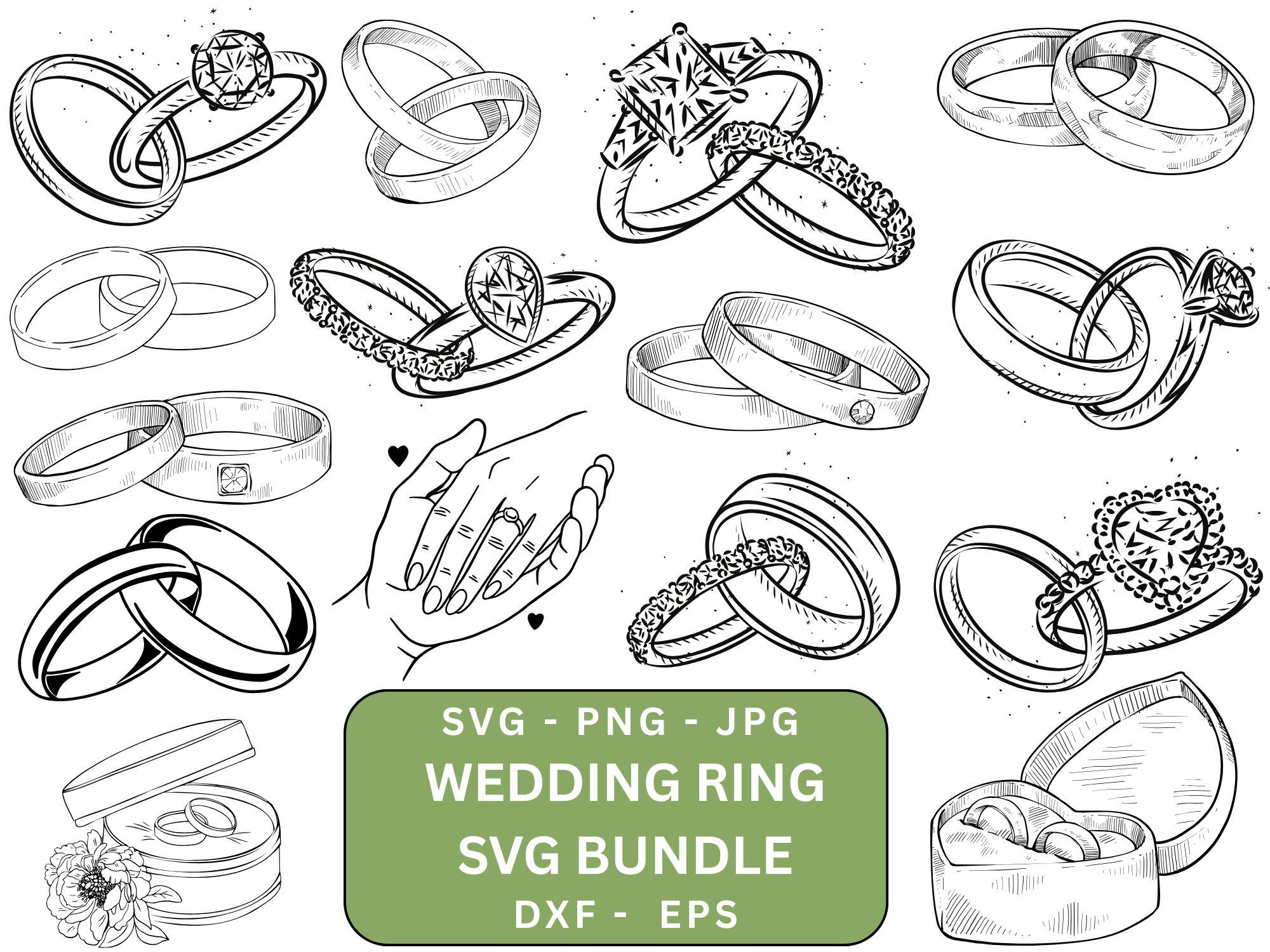 Wedding Ring Svg Files,wedding Ring Clipart,wedding Ring SVG Bundle ...