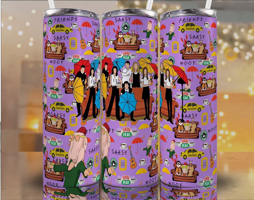 Friends 20 Straight Skinny Tumbler Wrap, Sublimation Wrap, Friends Tv ...