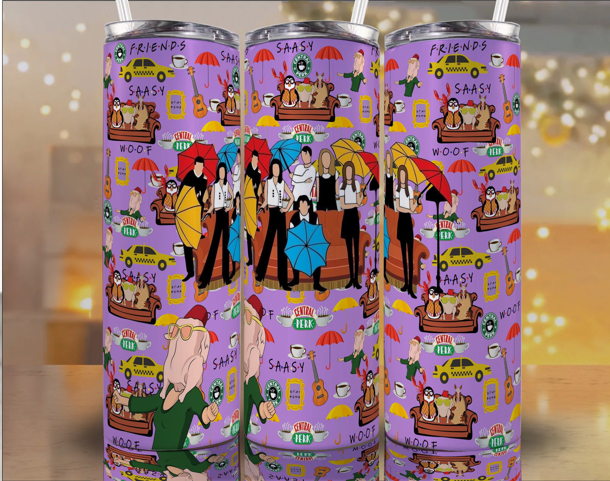 Friends 20 Straight Skinny Tumbler Wrap, Sublimation Wrap, Friends Tv ...