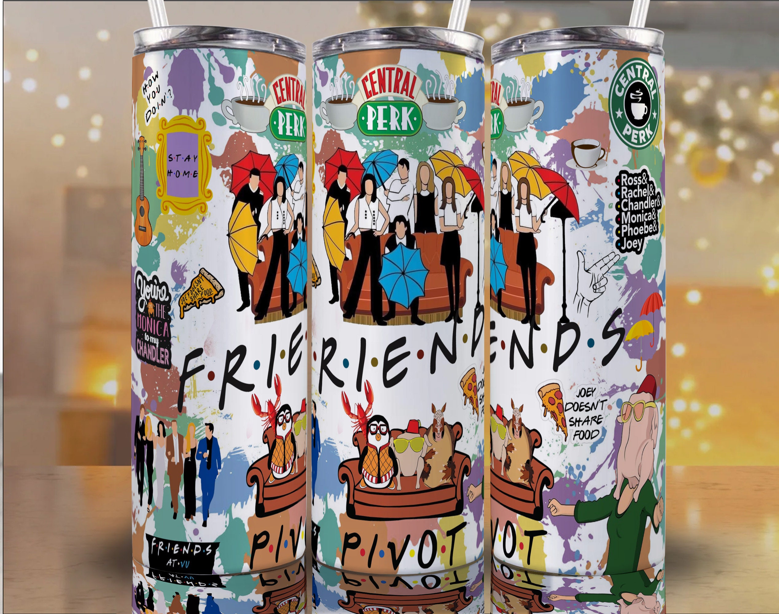 Friends 20 Straight Skinny Tumbler Wrap, Sublimation Wrap, Friends Tv ...