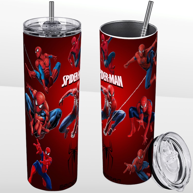 Spider Man 20oz Skinny Tumbler Wrap, Spider Man Sublimation for Skinny ...