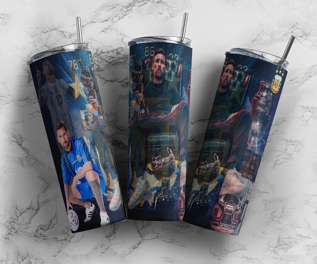 Lionel Messi Tumbler Design, 20oz Skinny Tumbler Wrap Sublimation ...