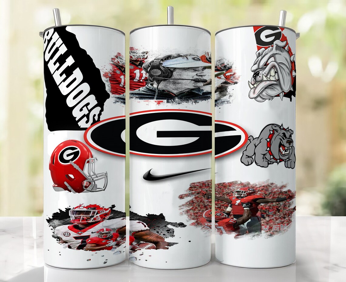 Georgia Bulldogs Tumbler Wrap 20oz Skinny Straight Sublimation Tumbler Png, - Etsy