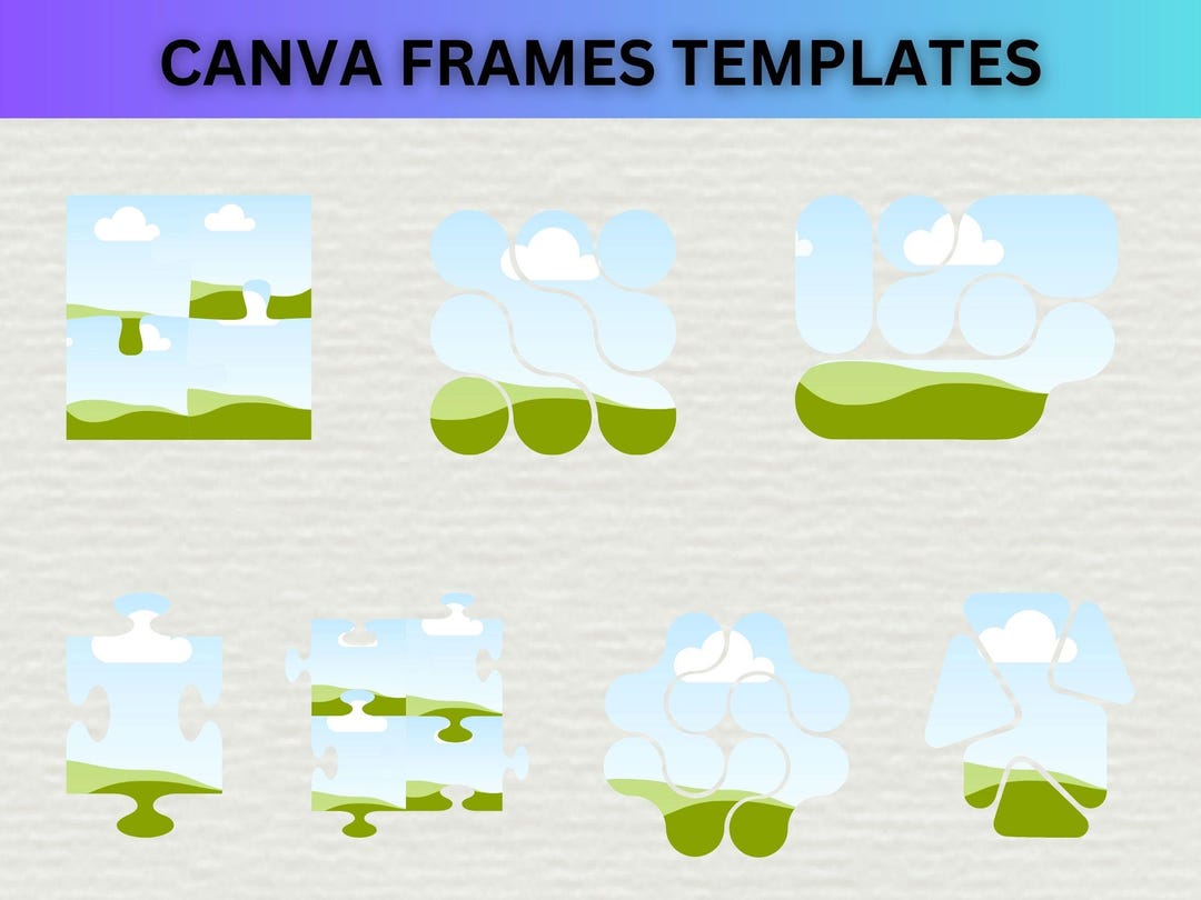 Fill Your Own Picture Frame Template,design Your Own Puzzle,canva ...