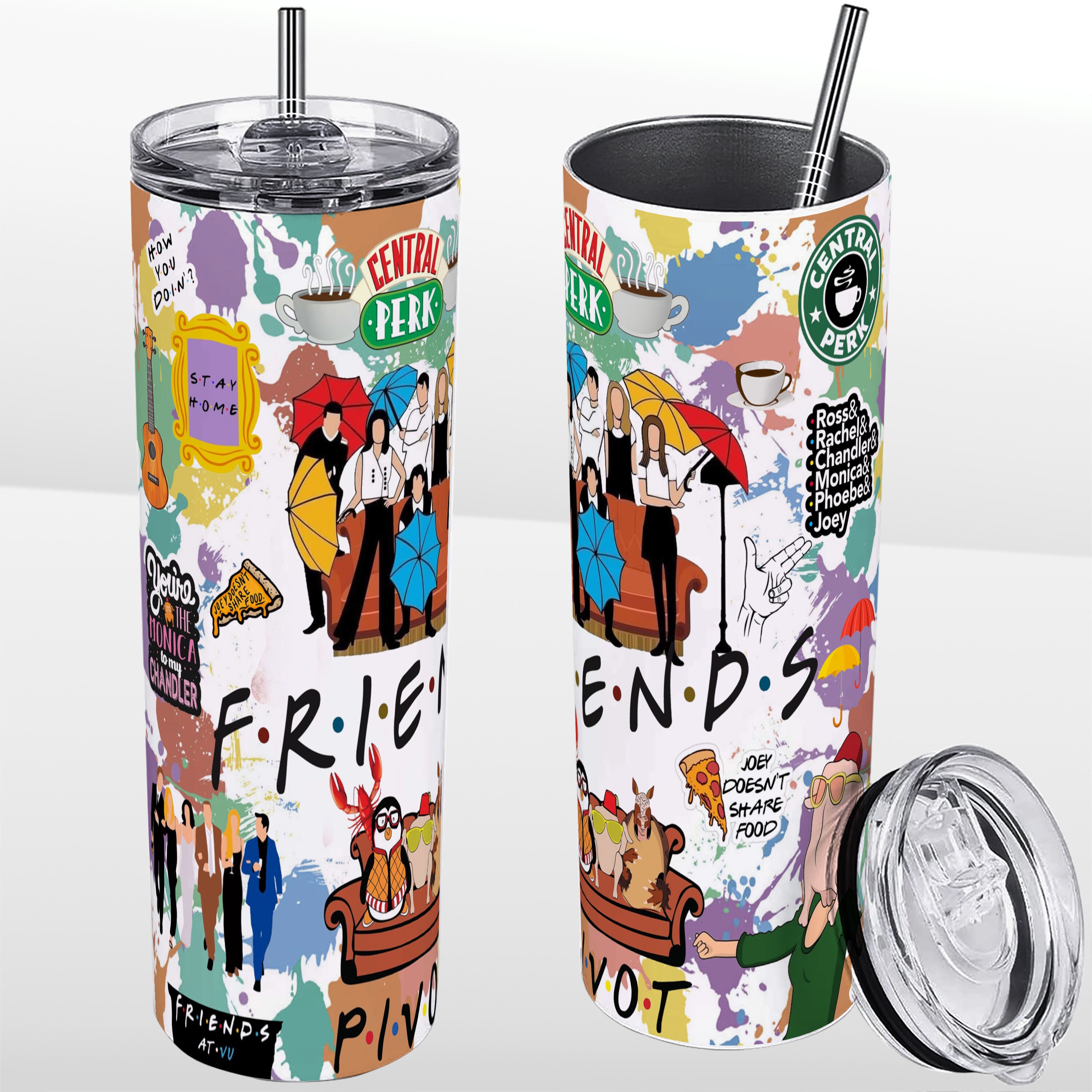 Friends 20 Straight Skinny Tumbler Wrap, Sublimation Wrap, Friends Tv ...