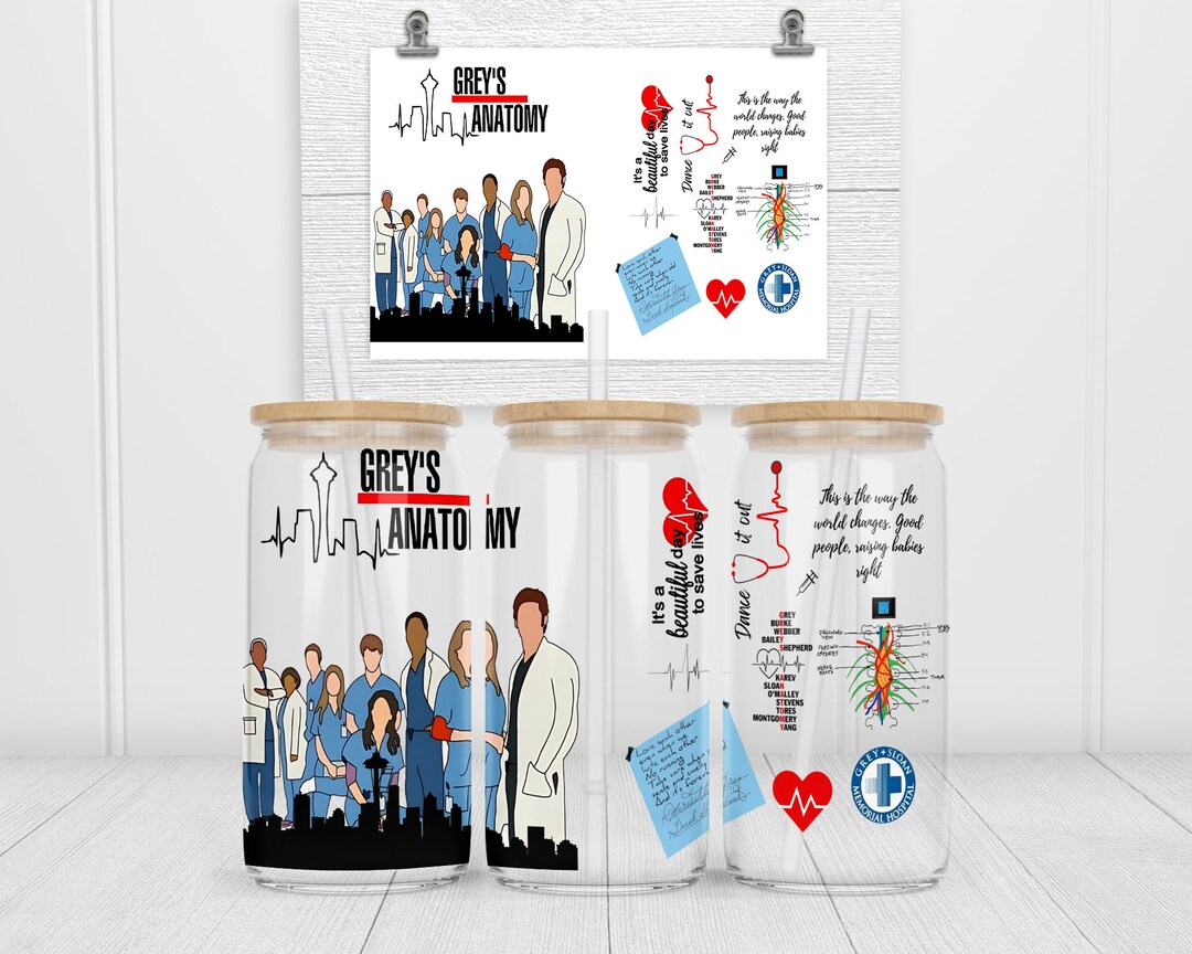 Greys Wrap, Anatomy Libbey Glass Can Wrap, Grey's 16oz Glass Can ...
