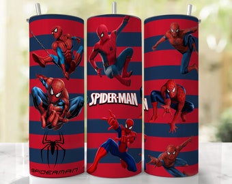 Spider Man 20oz Skinny Tumbler Wrap, Spider Man Sublimation for Skinny ...