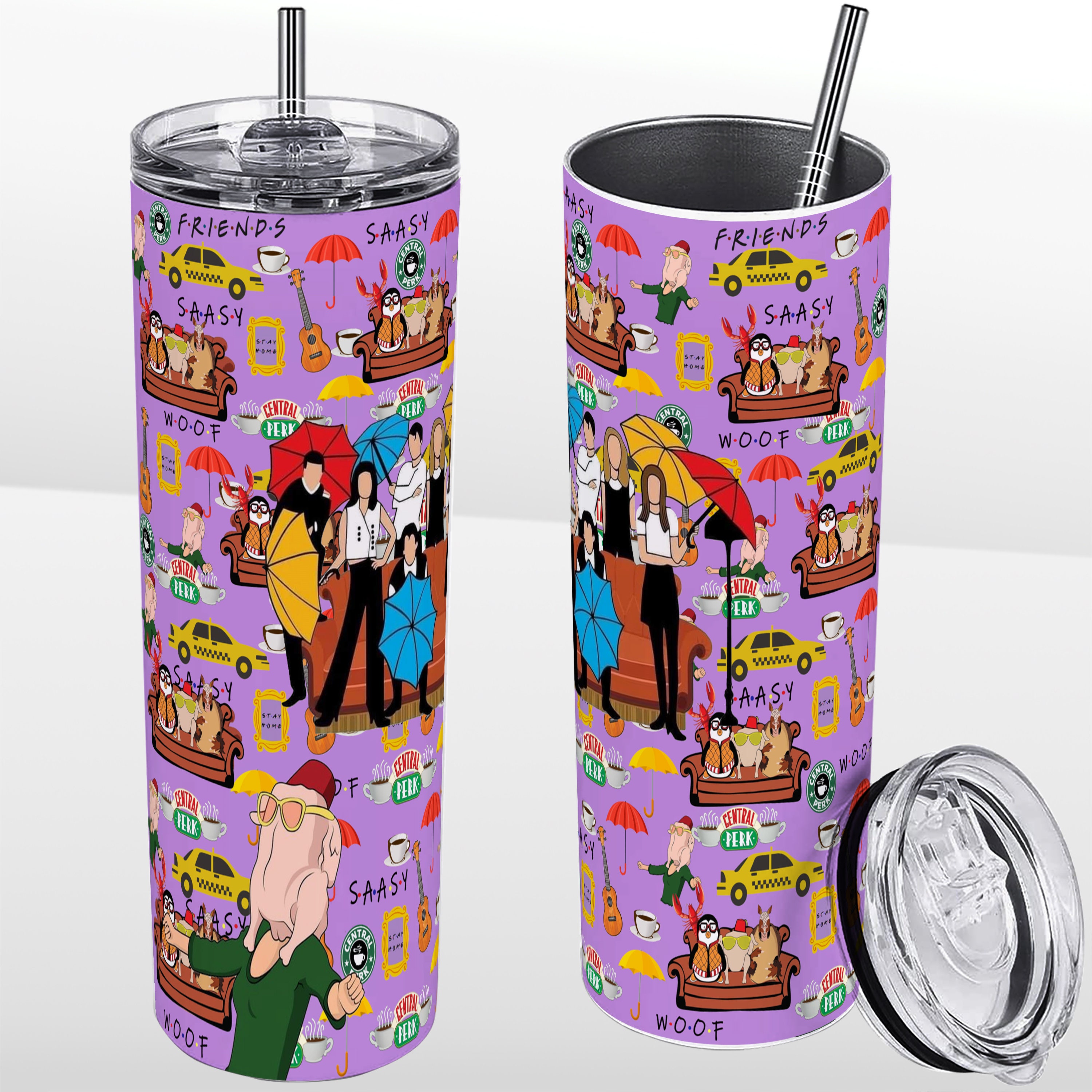 Friends 20 Straight Skinny Tumbler Wrap, Sublimation Wrap, Friends Tv ...