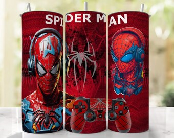 Spider Man 20oz Skinny Tumbler Wrap, Spider Man Sublimation for Skinny ...