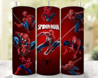 Spider Man 20oz Skinny Tumbler Wrap, Spider Man Sublimation for Skinny ...