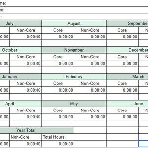 Three Student Homeschool Hour Log - Etsy