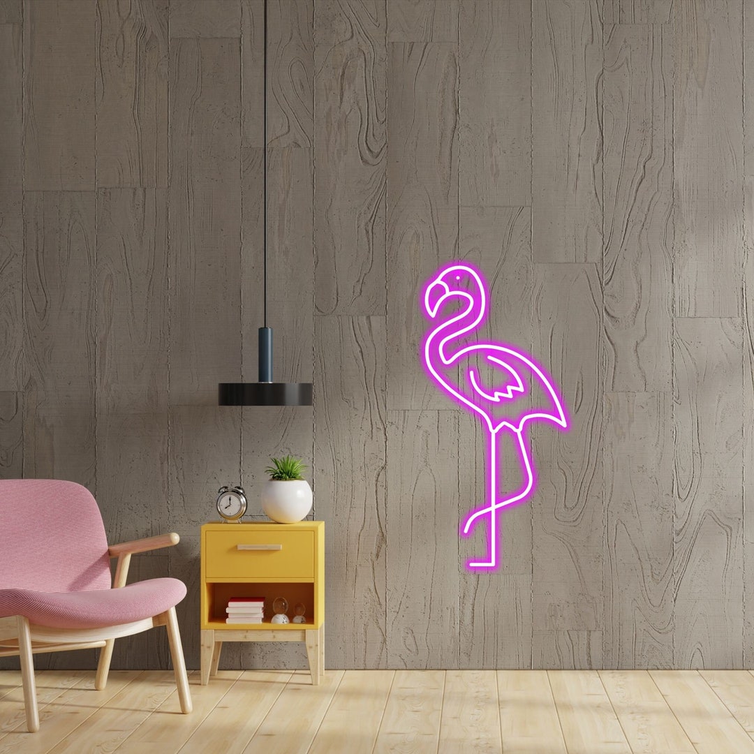 Flamingo Neon Sign for Ambient Lighting, Bedroom Beachy Lighting ...