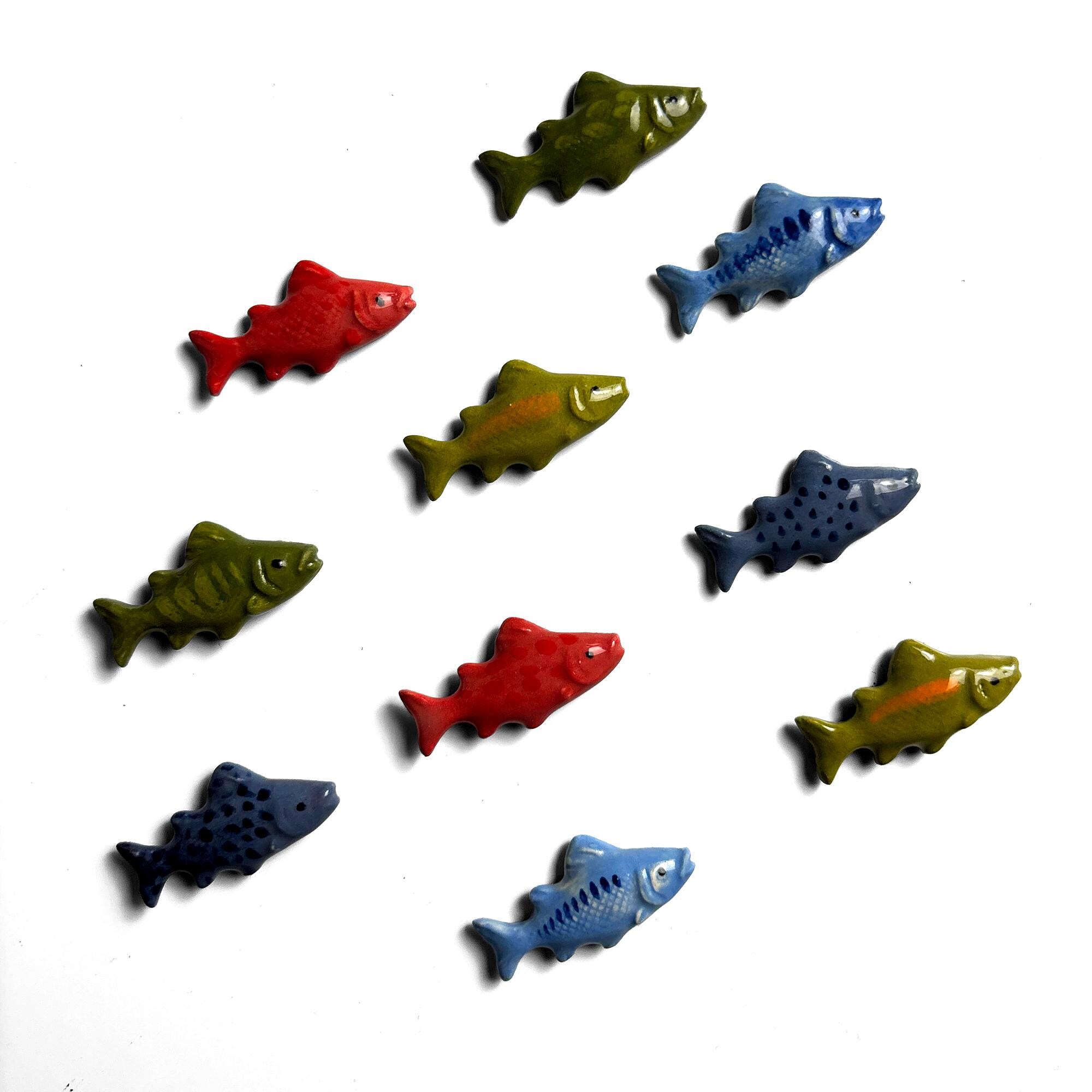 Ceramic Fridge Magnets - Fish Ceramic Magnets - Shrimp Magnets - Tiny ...