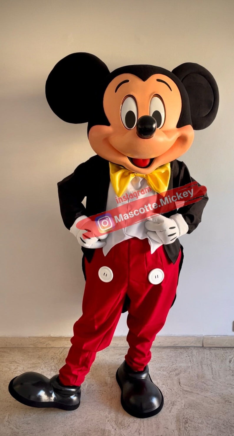 Luxury Mickey Mascot With Latex Head + Latex Shoes + Full Costume - Etsy