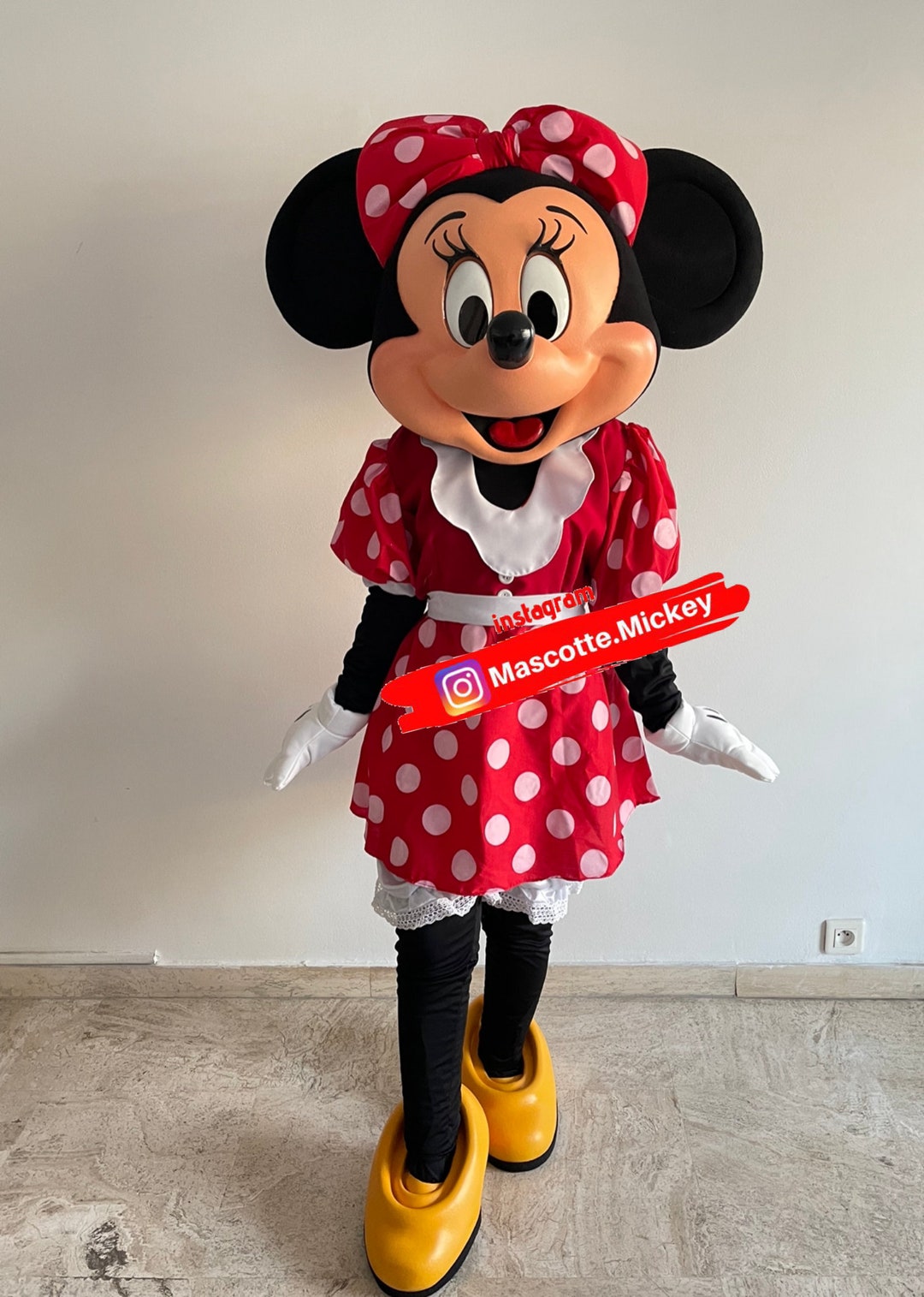 Luxury Minnie Mascot With Latex Head + Latex Shoes + Full Costume - Etsy