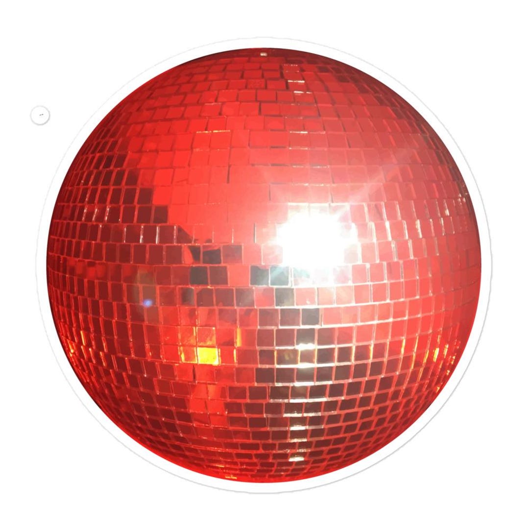 Red Disco Ball - Bubble-free Stickers - Etsy