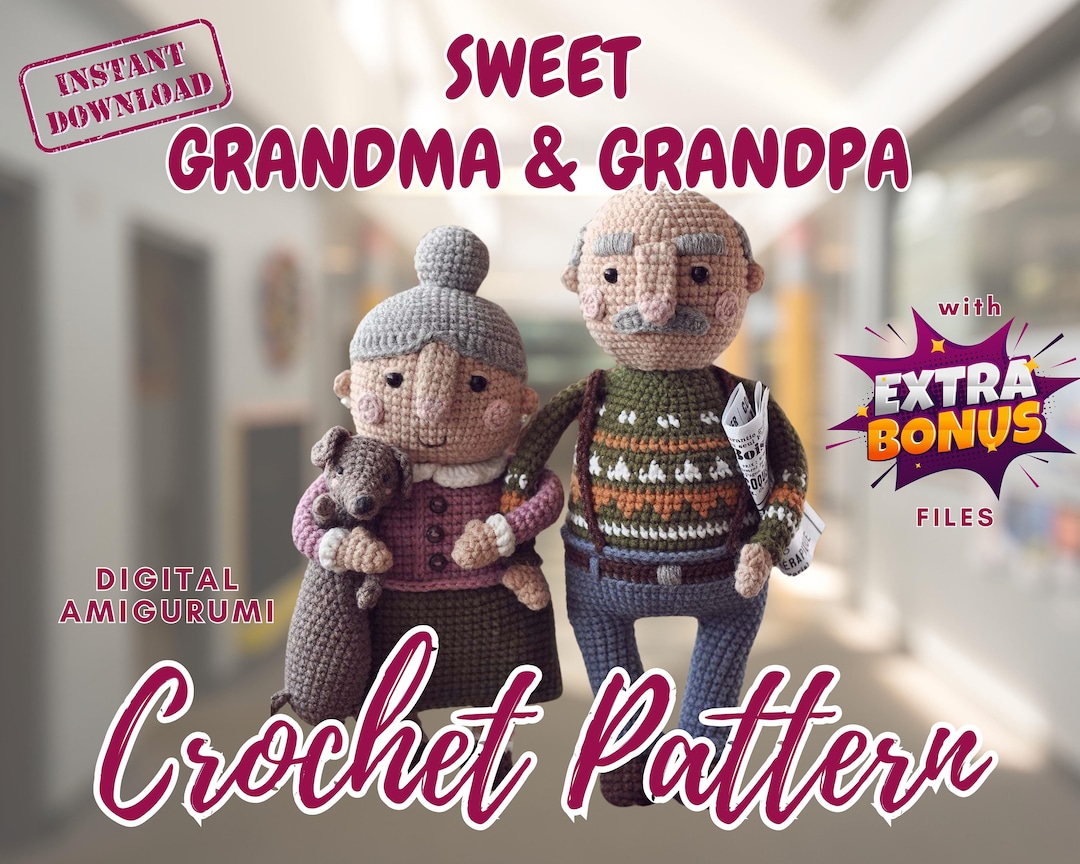 Grandma Grandpa Amigurumi Pattern Crochet Pattern Instant Download ...