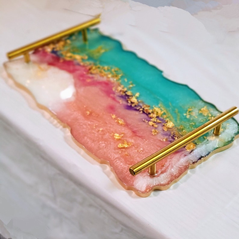 Epoxy Resin Tray With Handles - Etsy