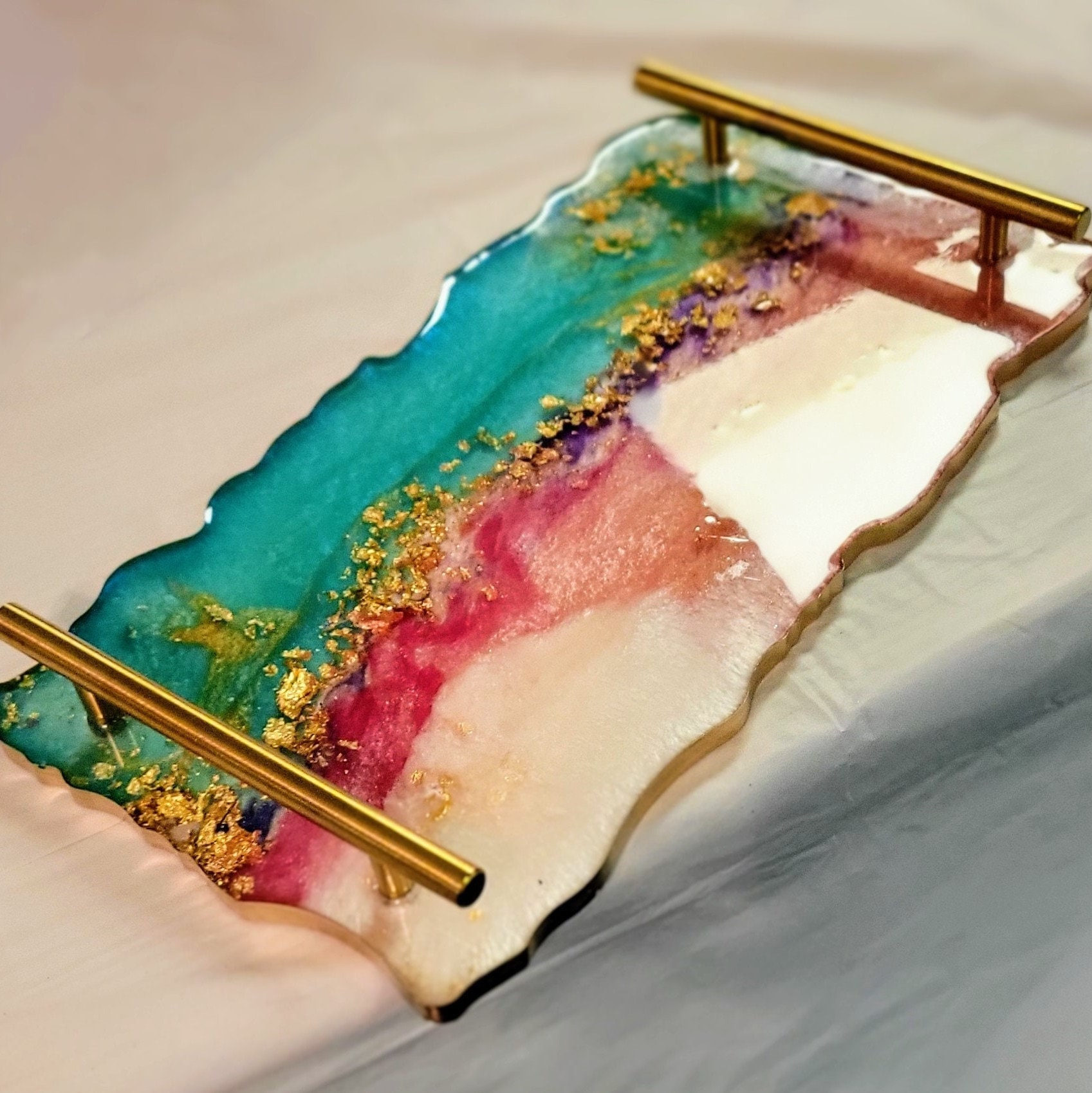 Epoxy Resin Tray With Handles - Etsy
