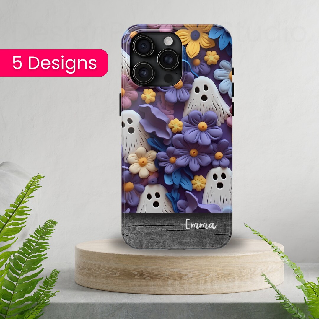 Spooky Halloween Ghost iPhone Case - Cute Ghosts Design, Slim ...