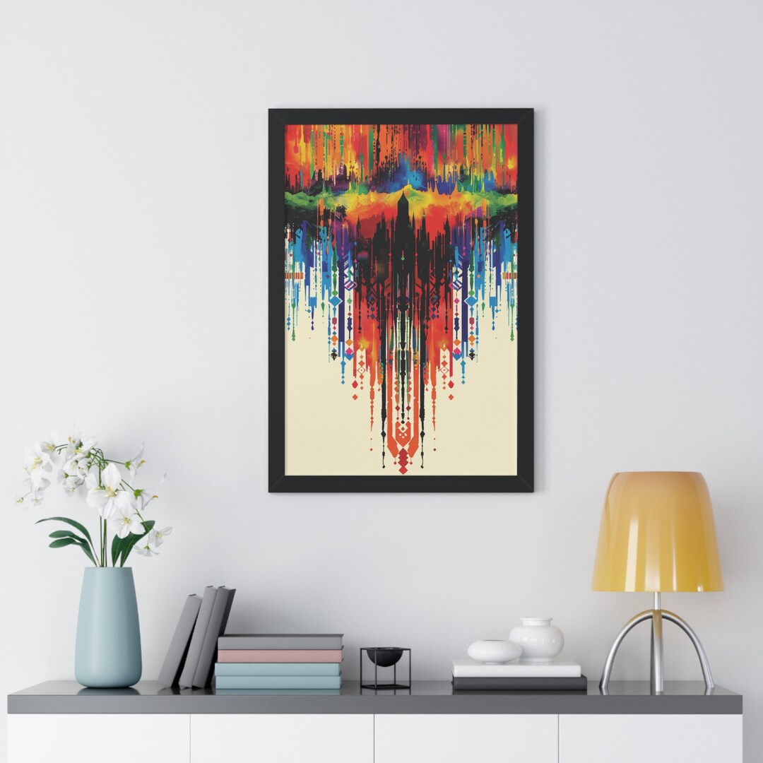 Eagle in Drip, Stunning Native American Art Print With Vibrant Colors ...