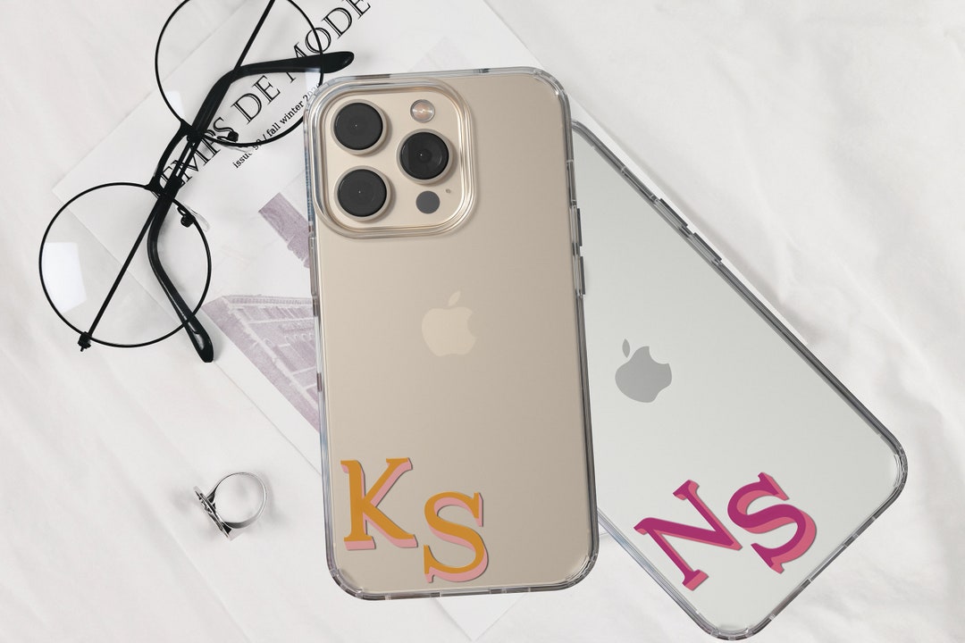 Custom Monogram iPhone Case for 15 14 13 Pro Max, Personalized Initials ...