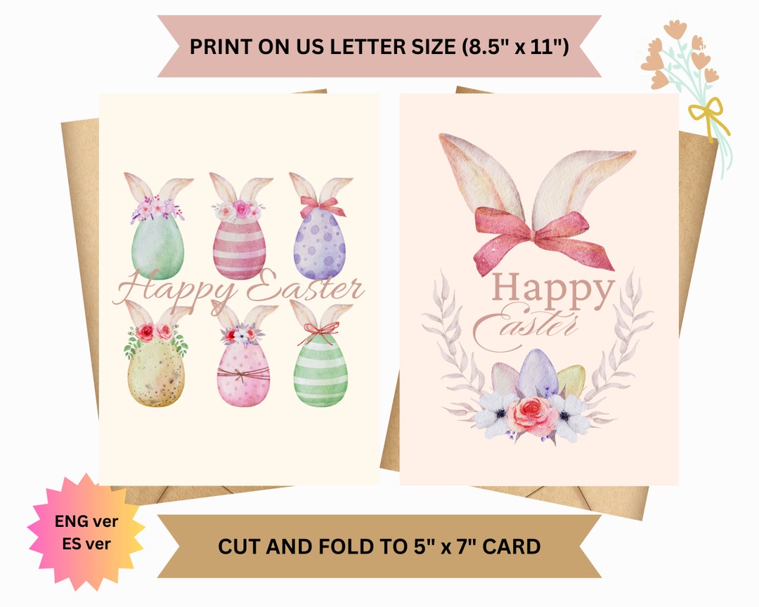 Easter Elegance: Bilingual Easter Cards (english / Spanish) | Elegancia ...